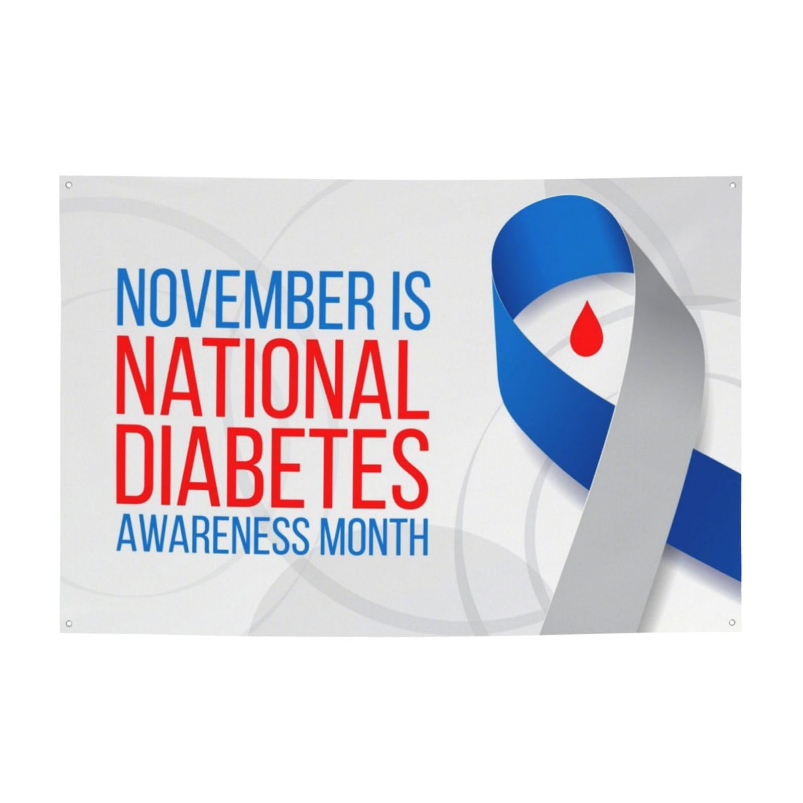 Amazon.com: Diabetes Awareness Month Blue Ribbon Banner Party ...
