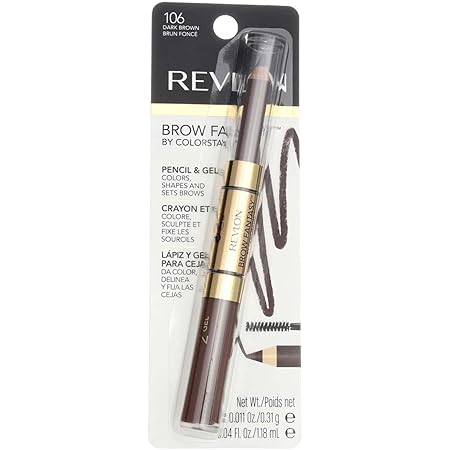 Amazon.com : Revlon Eyebrow Gel & Pencil, ColorStay Brow Fantasy 2-in-1 ...