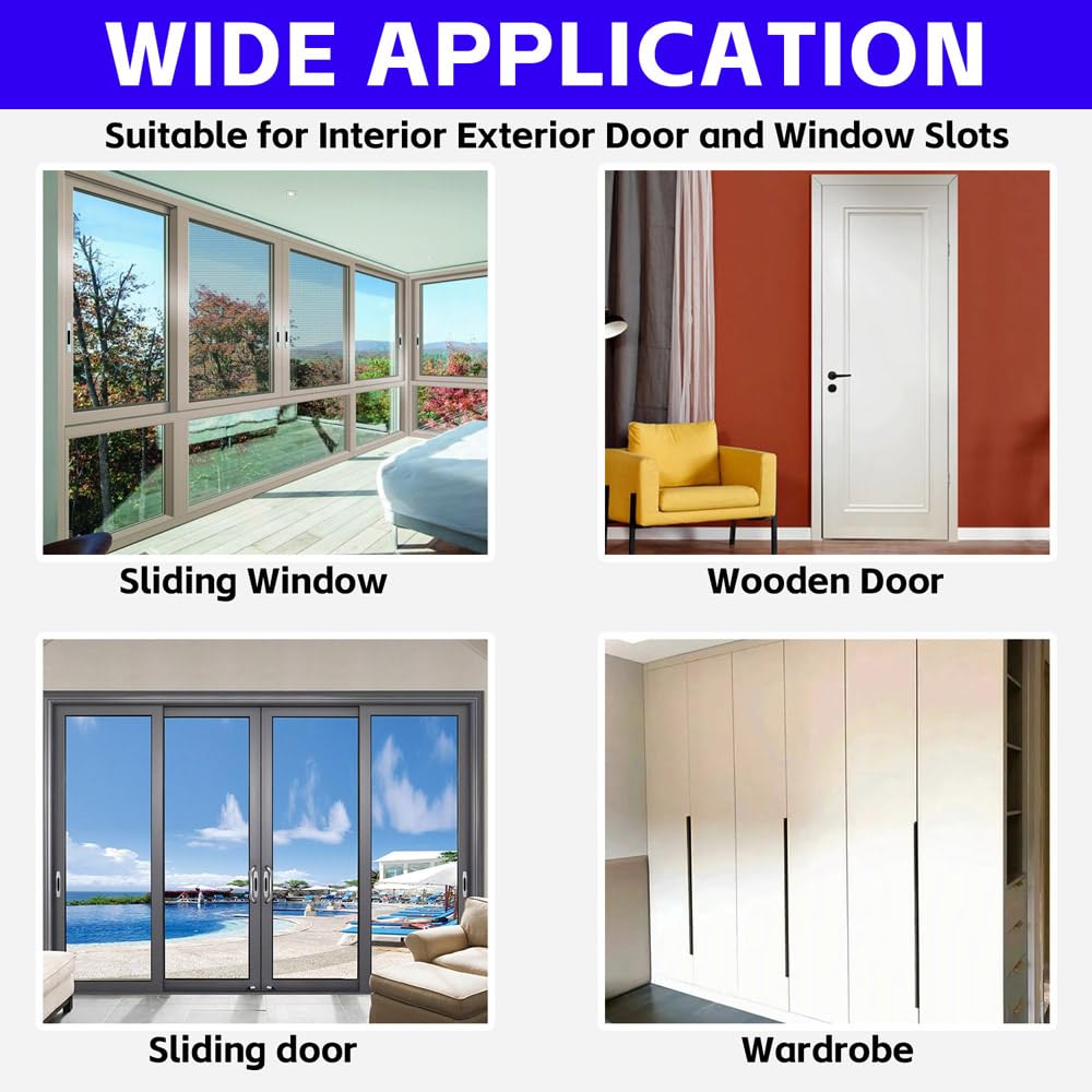 Snapklik.com : SameTech Door Weather Stripping Soundproof Door Seal Strip V Shaped Foam Kerf ...