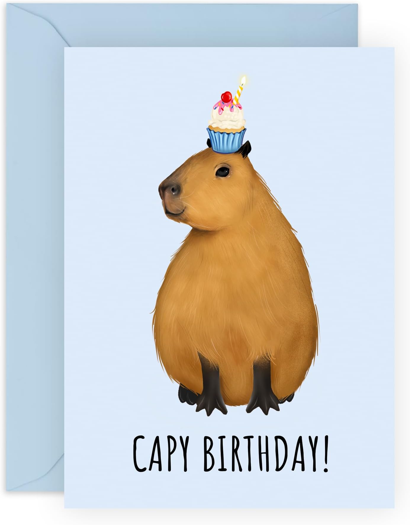 Capybara Birthday Card - Cappy Birthday : Amazon.co.uk: Stationery ...