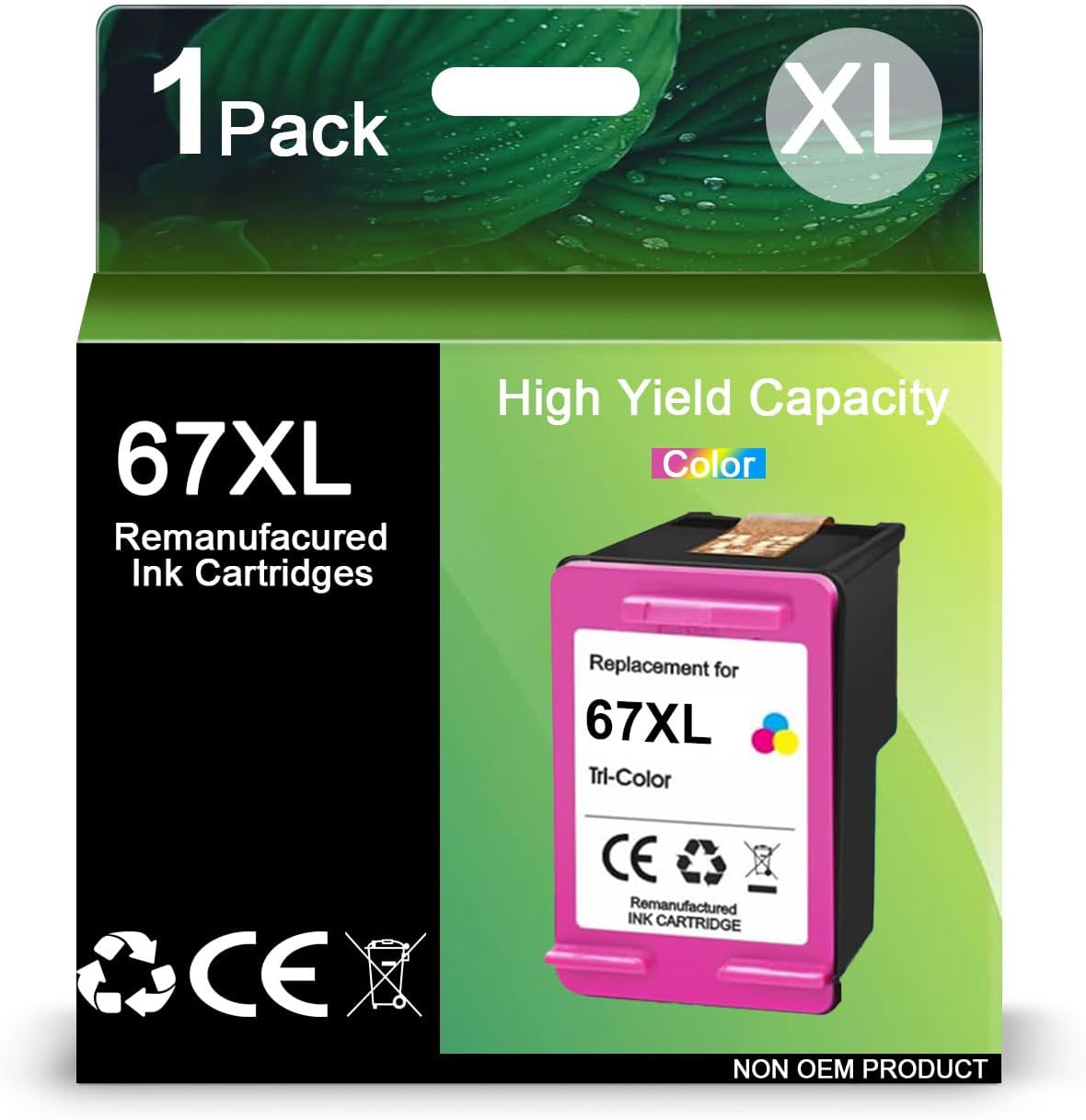 Amazon.com: DoorStepInk Hp Remanufactured 67 Color Ink Cartridge ...