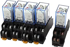 Amazon.com: 5PC 220V 10A Coil Power Relay DPDT LY2NJ HH62P HHC68A-2Z with Socket Base (Size : DC ...