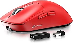 ATTACK SHARK X3 Pro 4K/8K Hz Mouse, 49g Super Light, PixArt PAW3395 Gaming Sensor, BT/2.4G ...