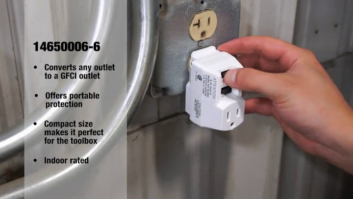 Watch TRC 14650006-6 Shockshield White GFCI Plug with Surge Protection ...