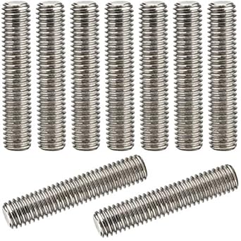 10 Stk Gewindestifte M8 x 40 mm, Madenschrauben Edelstahl Innensechskant Kegelkuppe ...