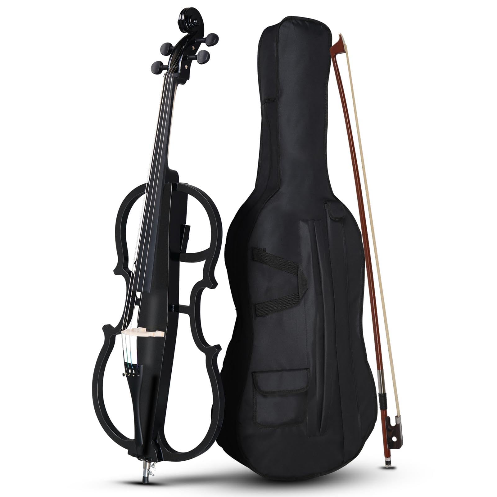 Black Electric Cello Advance 4/4 Cello 4/4 New Solid Wood Electric
