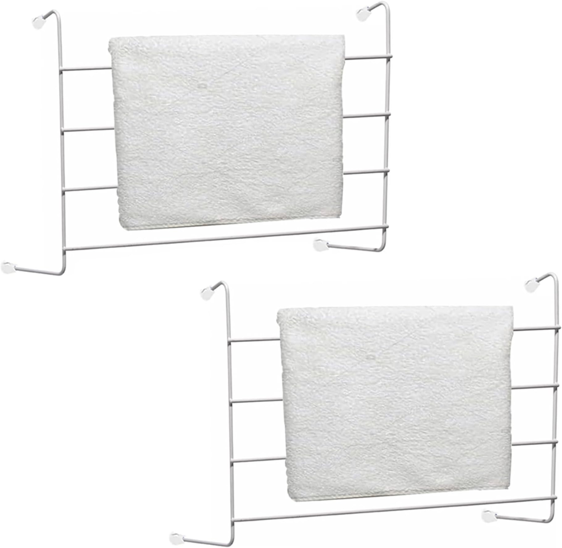 SAONS 4 Tier Clothes Drying Airer 4 Bar Metal Over Radiator Rail Indoor ...