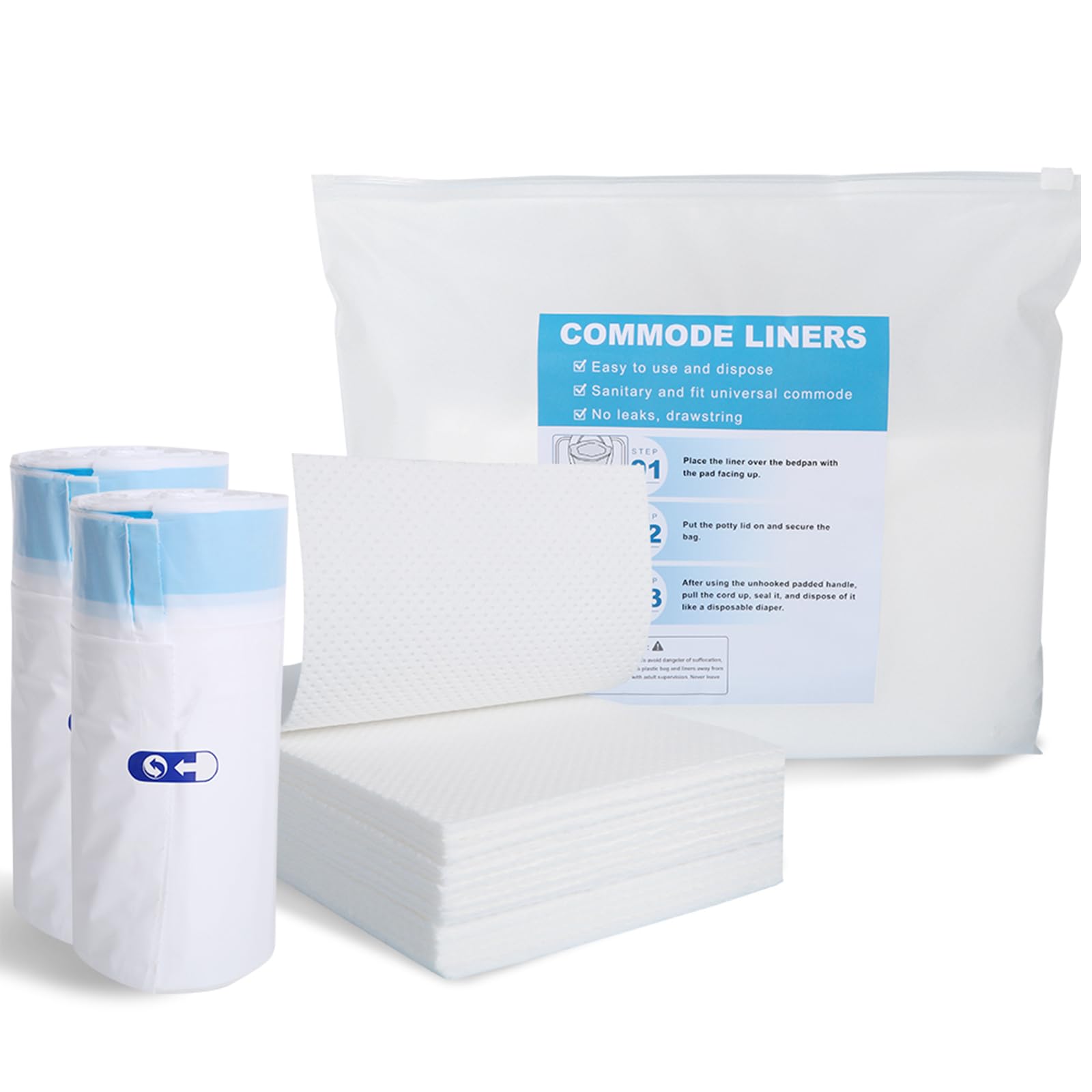 Disposable Commode Liner Bags，Adult Bedside Commode Liners Bed Pan ...