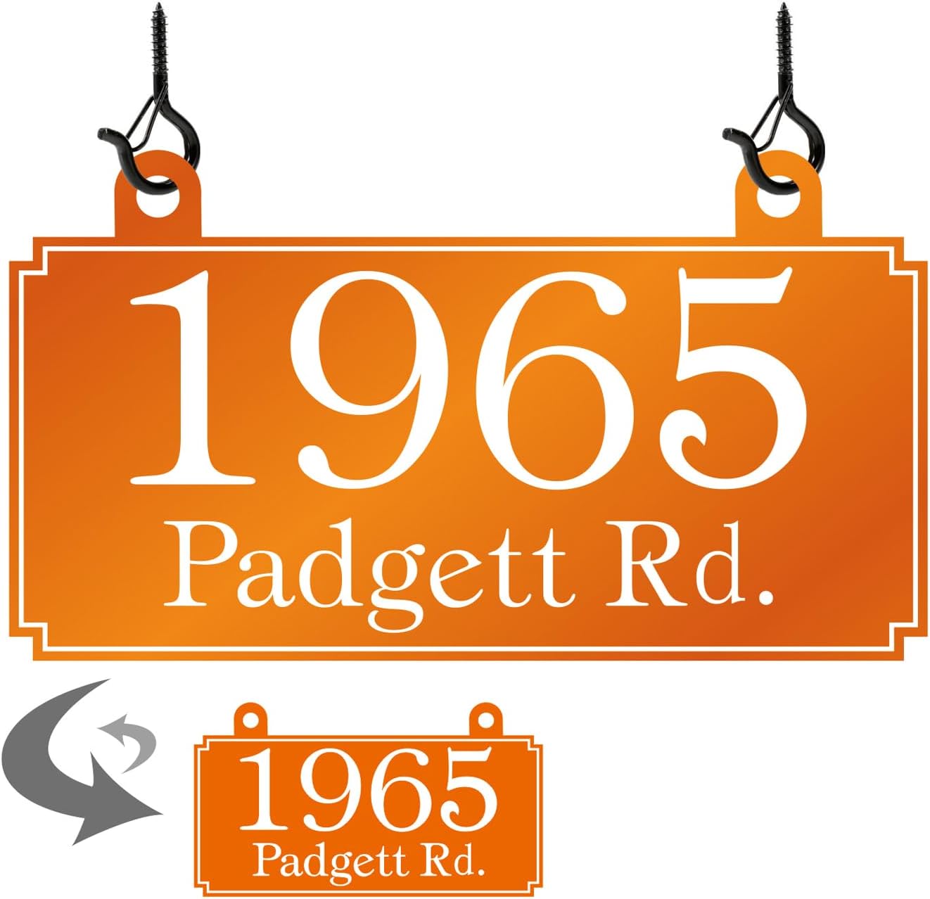 Amazon.com: Reflective Mailbox Number Sign Plaque - Hanging Mailbox ...