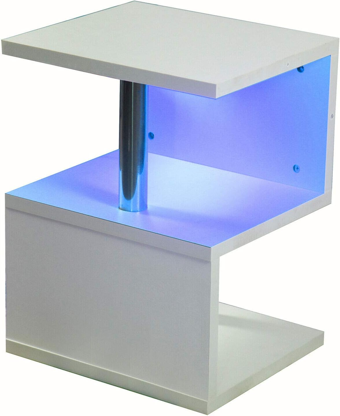 Amazon.com: LED High Light S-Shaped Small Table Coffee Tables with ...