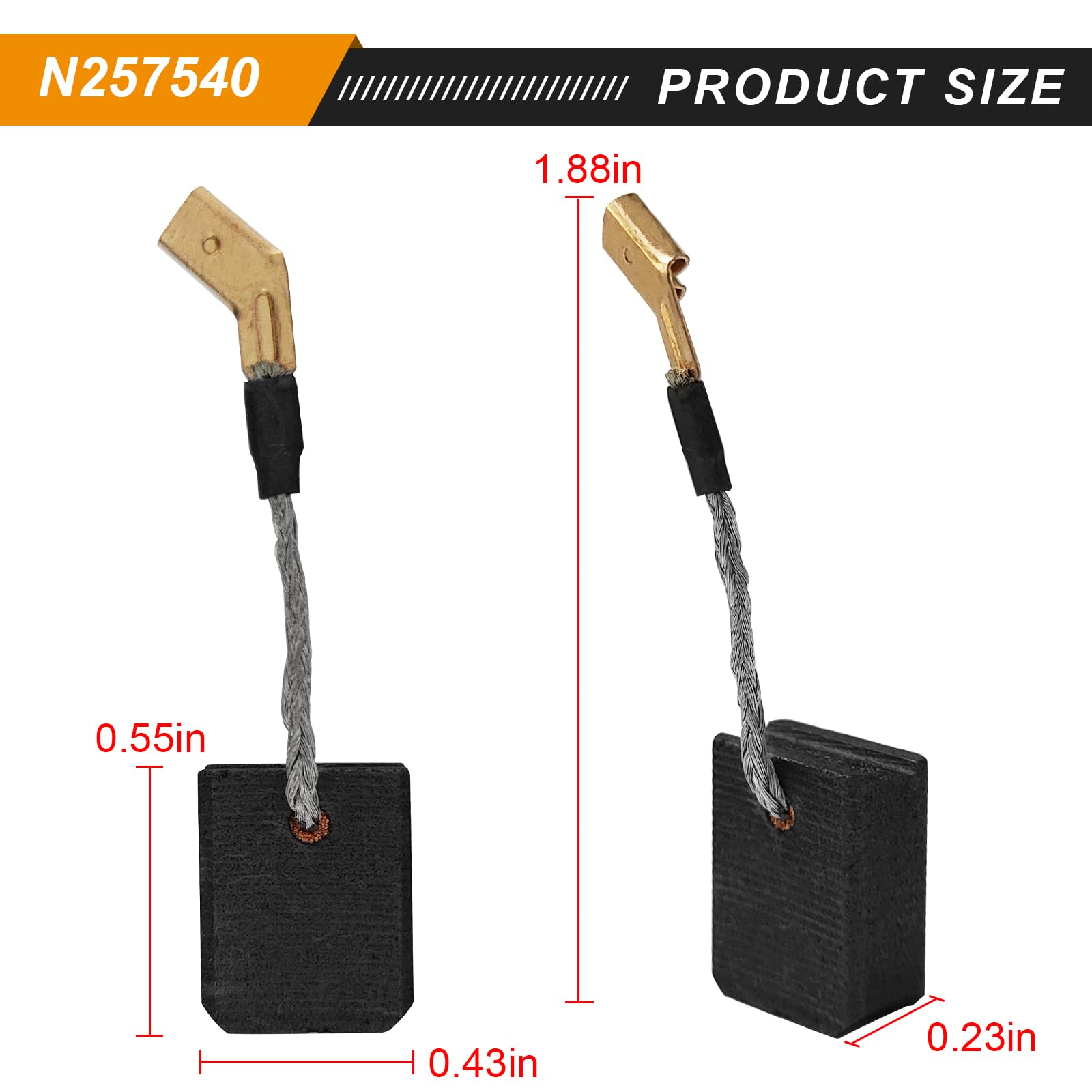 Snapklik.com : N257540 Angle Grinder Carbon Brushes Replacement For ...