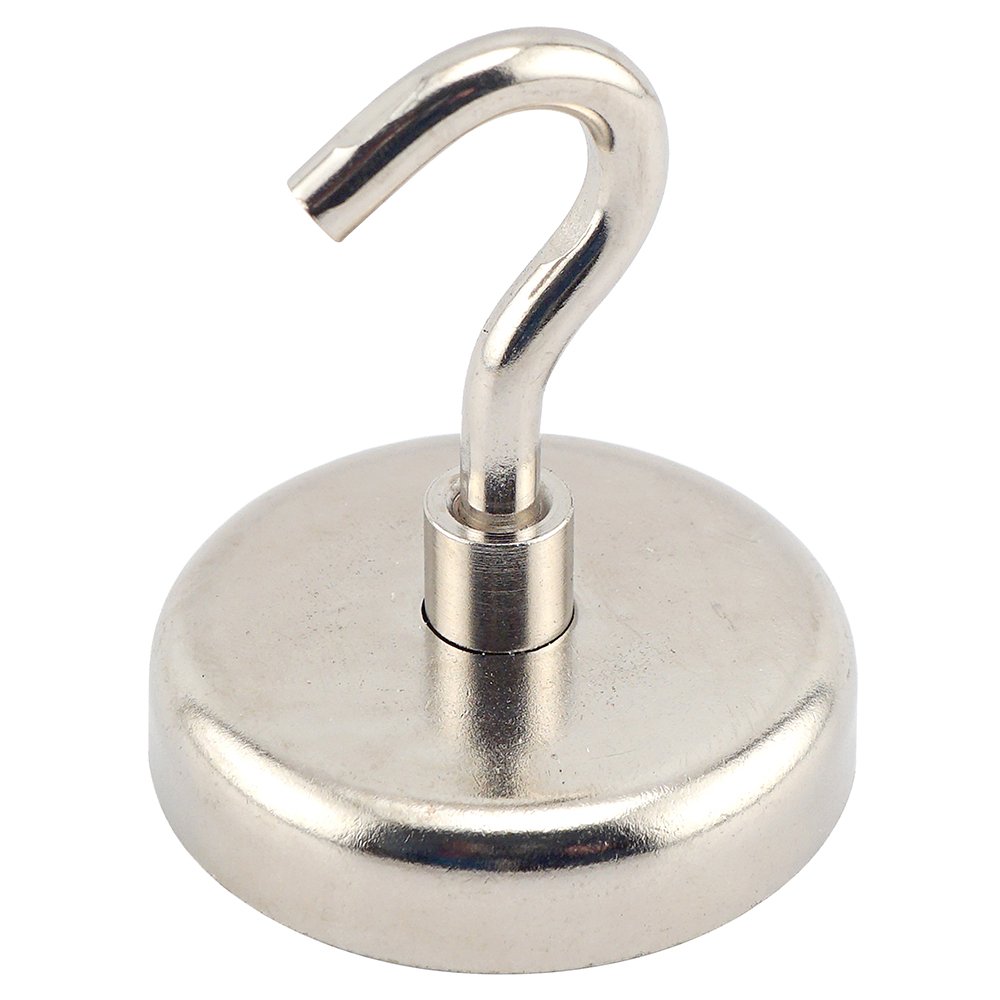 Amazon.com: Master Magnetics Retaining Magnet with Hook - Nickel Plated ...