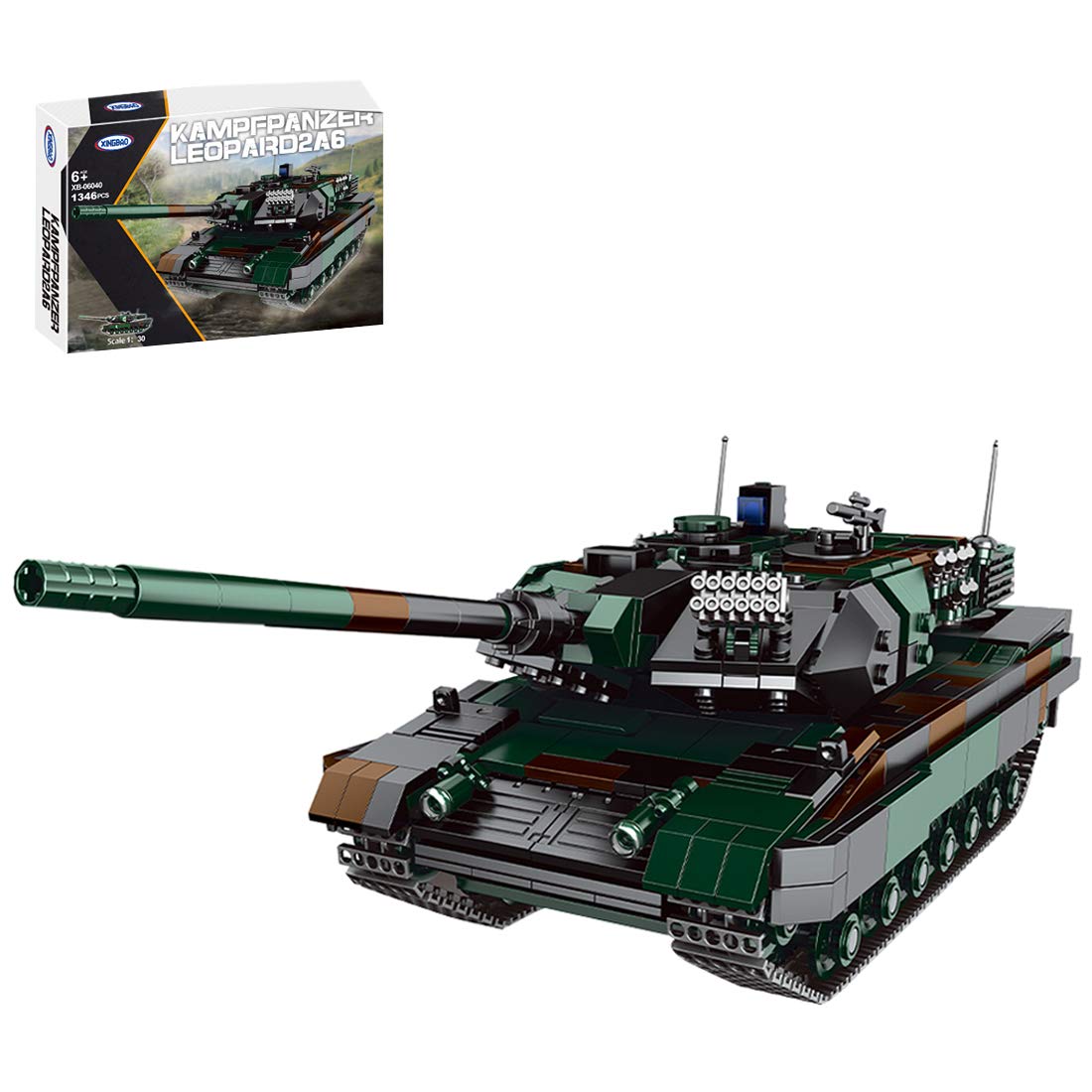 Buy 1346Pcs Moc Building Block Model Leopard 2a6 Tank Vehicle ...