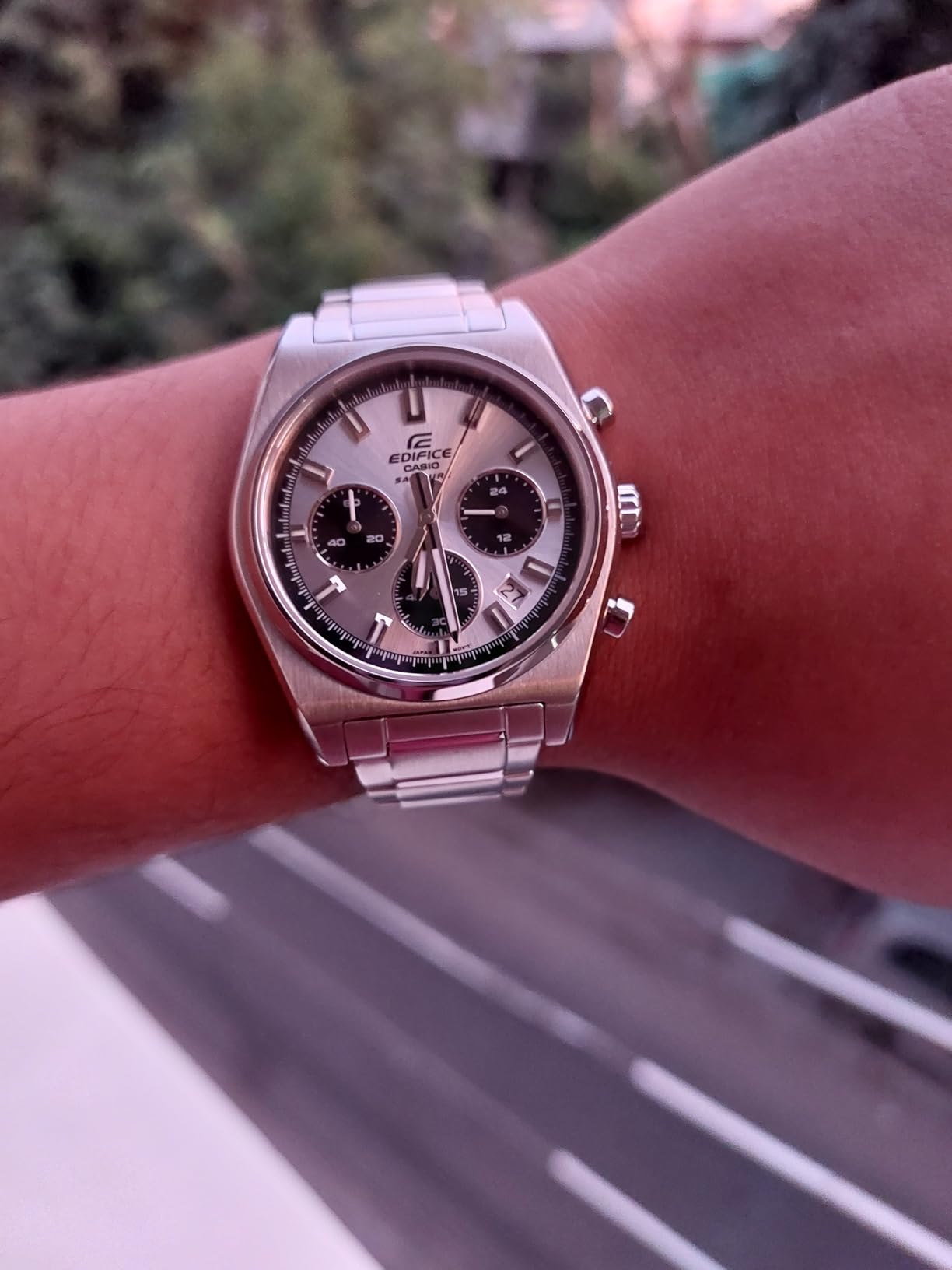 Casio Edifice EFB-730D-7AVUDF Analog Silver Dial Men (ED635) : Amazon ...