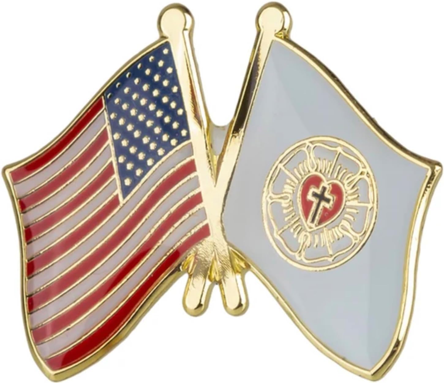 Amazon.com: USA US American United States National Flag Lutheran Church ...