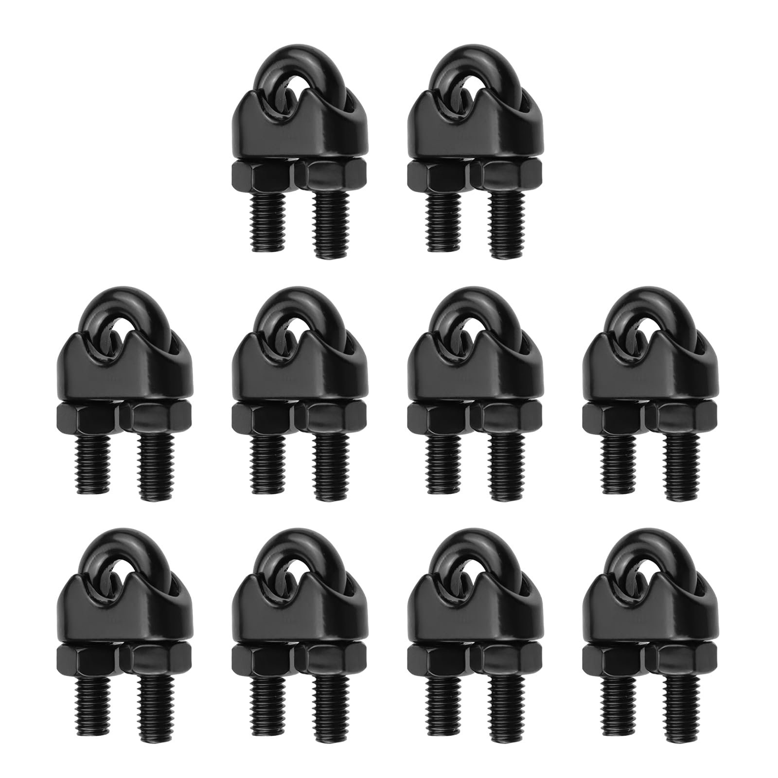 Amazon.com: Antrader M6 Stainless Steel Wire Rope Cable Clip Clamp ...