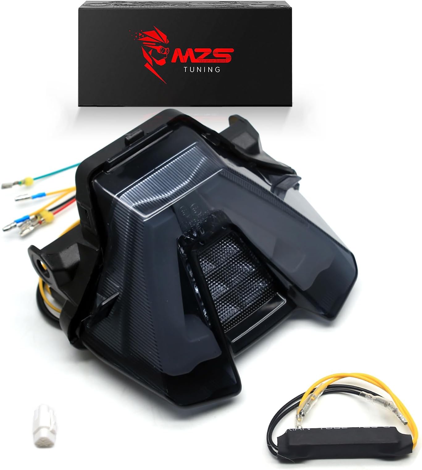 Amazon.com: MZS Motorcycle Tail Light, LED Integrated Turn Signal ...