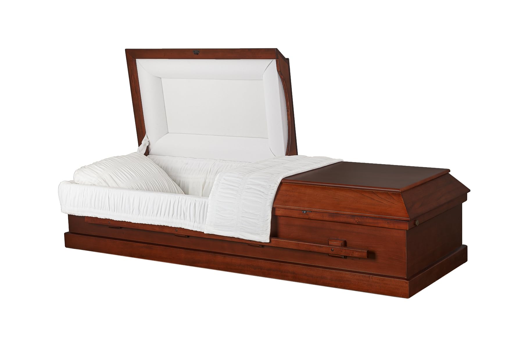 Buy Overnight Caskets CLASSIC POPLAR Wood Funeral Casket w/White Velvet ...