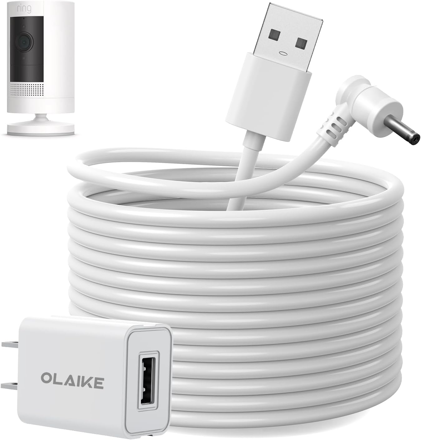 Amazon.com: Ayotu 16ft/5m Power Cord with Adapter for Ring Stick Up Cam ...