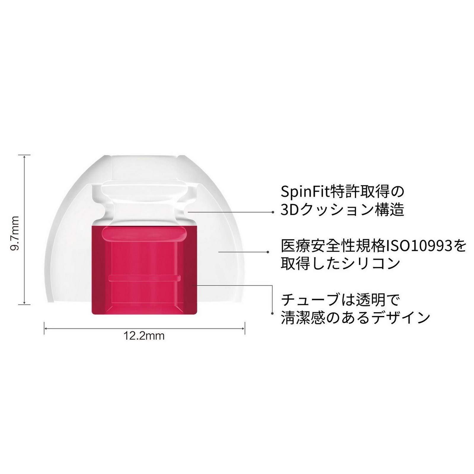 Snapklik.com : SpinFit CP100 Plus For IEM - M - Medical Grade Silicone ...