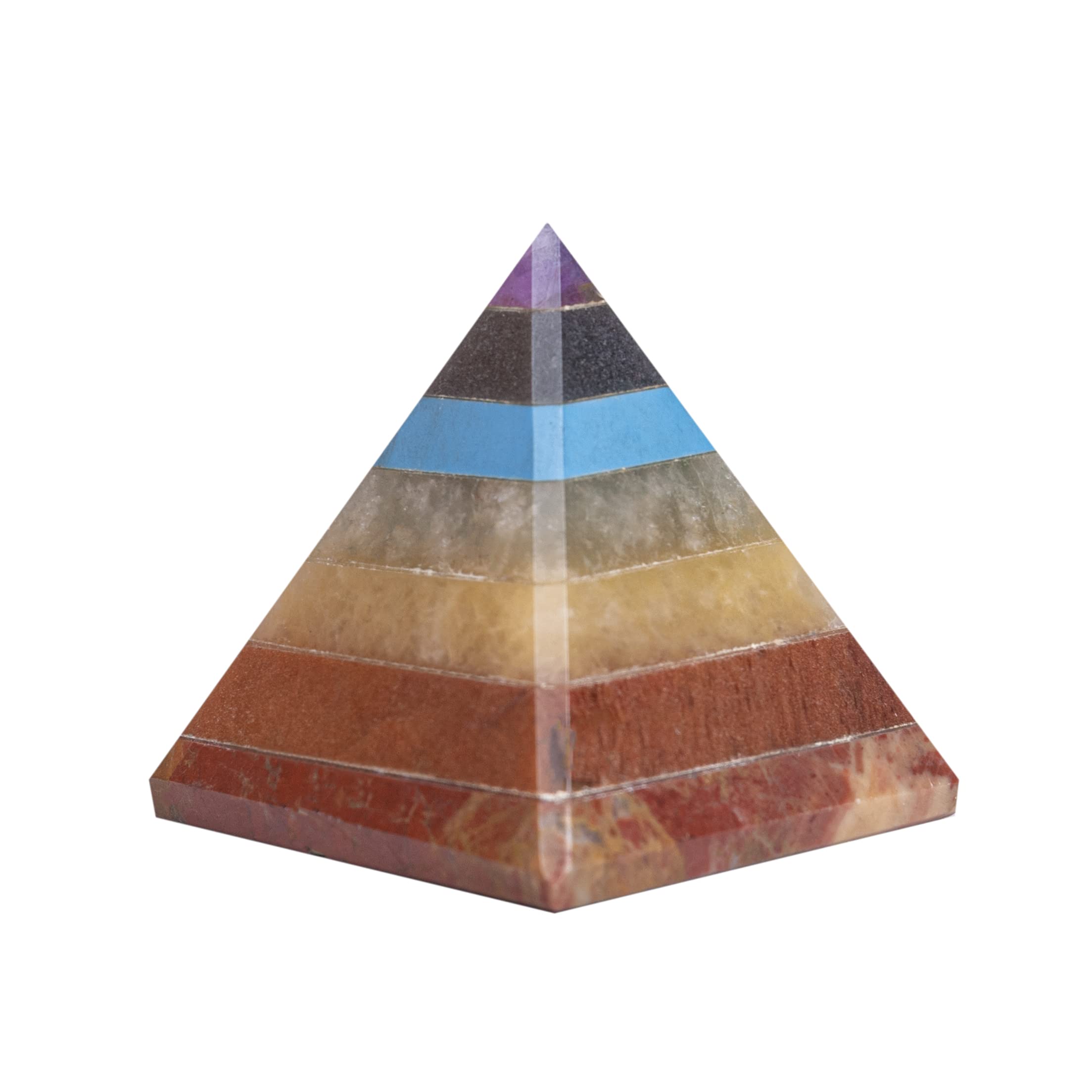 Buy Sara Gems Natural 7 Seven Chakra Pyramid Vastu / Feng Shui Crystal ...