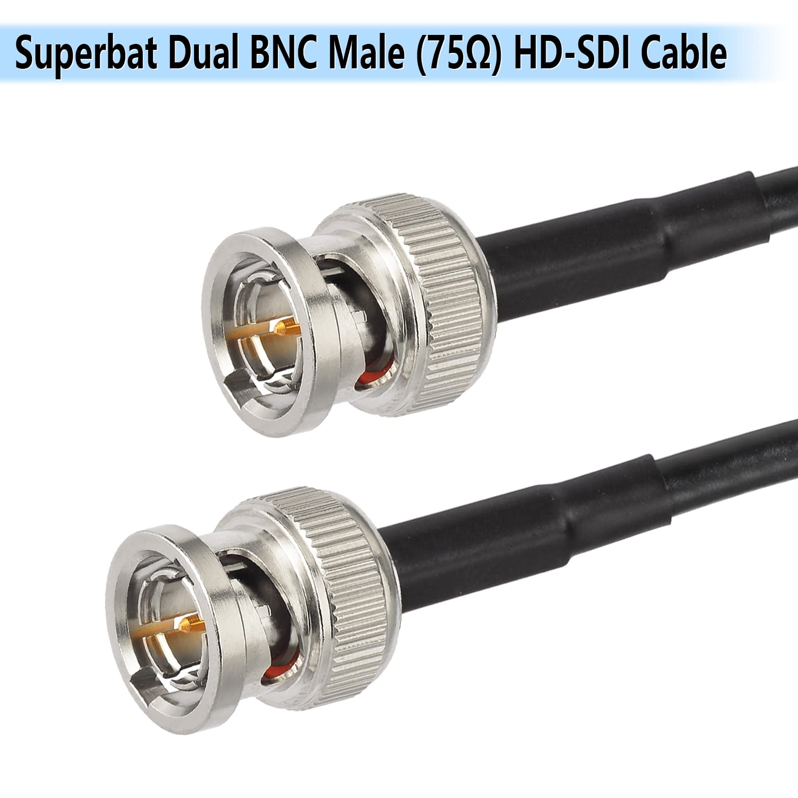 Snapklik.com : Superbat 3G/6G HD SDI BNC Cable 1ft Thin Short