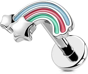 Amazon.com: OUFER Helix Piercing Jewelry, 316L Surgical Steel Internally Threaded Helix Earrings ...