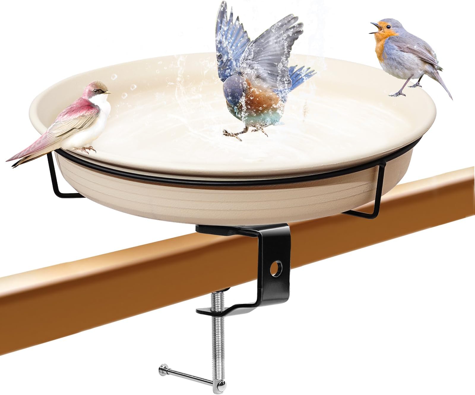 MERYSAN Vogeltränke, Vogeltränke Balkon Groß Balkongeländer Garten ...