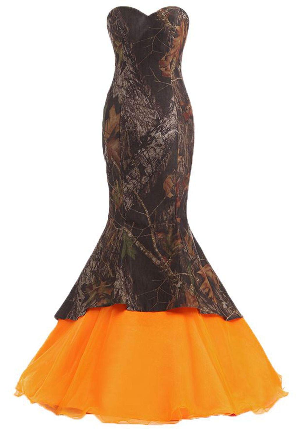 Orange Camo Wedding Dress