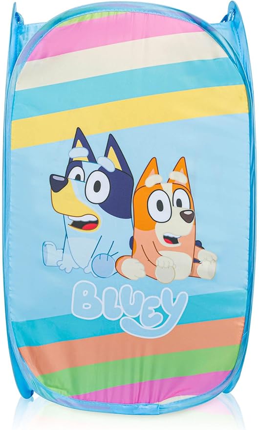 Amazon.com: Bluey Pop Up Hamper - Bluey and Bingo Mesh Laundry Basket ...