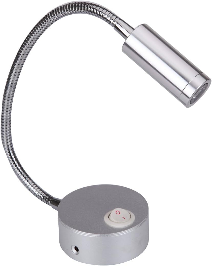 LORIZA 3 Watt Gooseneck Lamp Sconce LED Picture Light Reading Wall ...