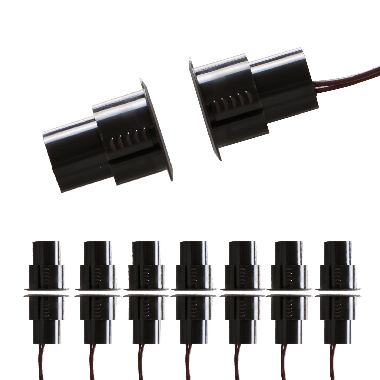 Buy Ohamtes 8 sets Brown RC-36 NC Recessed Wired Reed Switches, Door ...