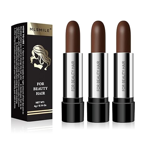 Amazon.com: MLSMILE Hair Color Touch-Up Stick Hair Dye Pen, 3PCS Dark ...