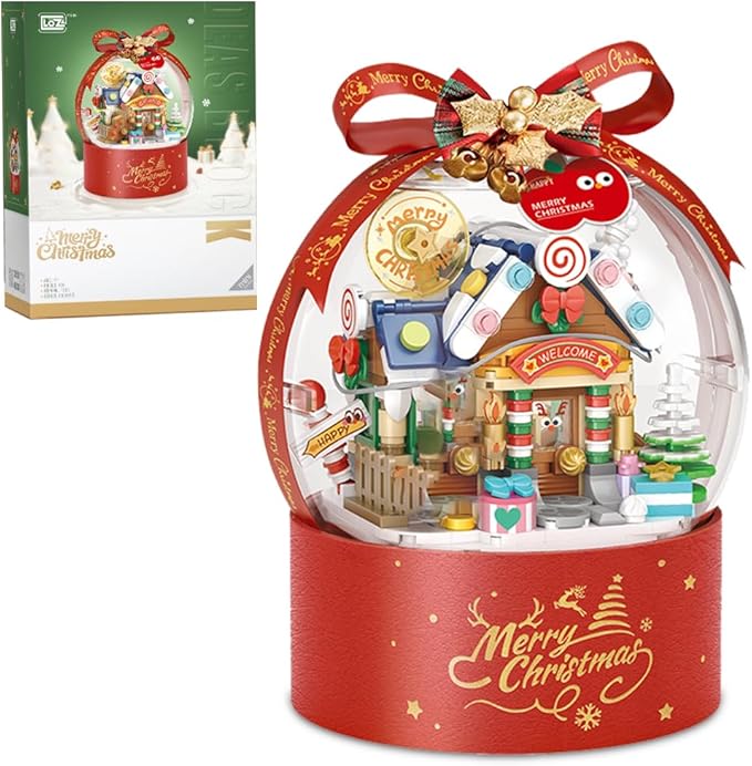 Amazon.com: LOZ Mini Blocks 1303 Christmas Winter House Building Blocks ...