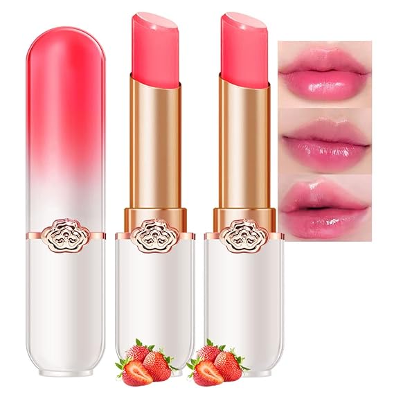 Amazon.com : BINGBRUSH 2 Pcs Strawberry Color Changing Lipstick Queen ...
