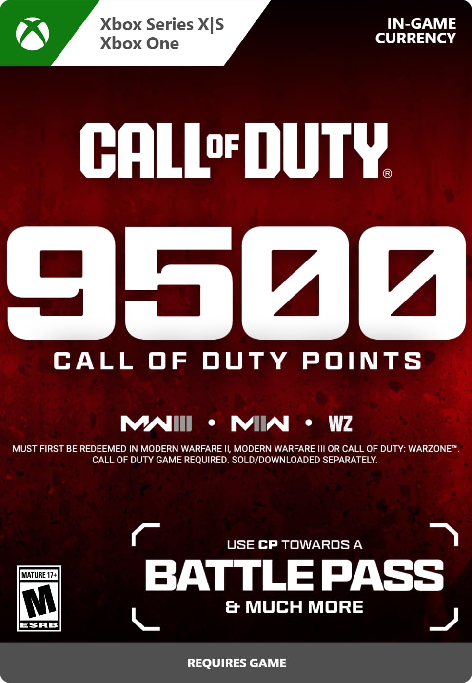 Amazon.com: Call of Duty Points - 9,500 1P - Xbox [Digital Code ...