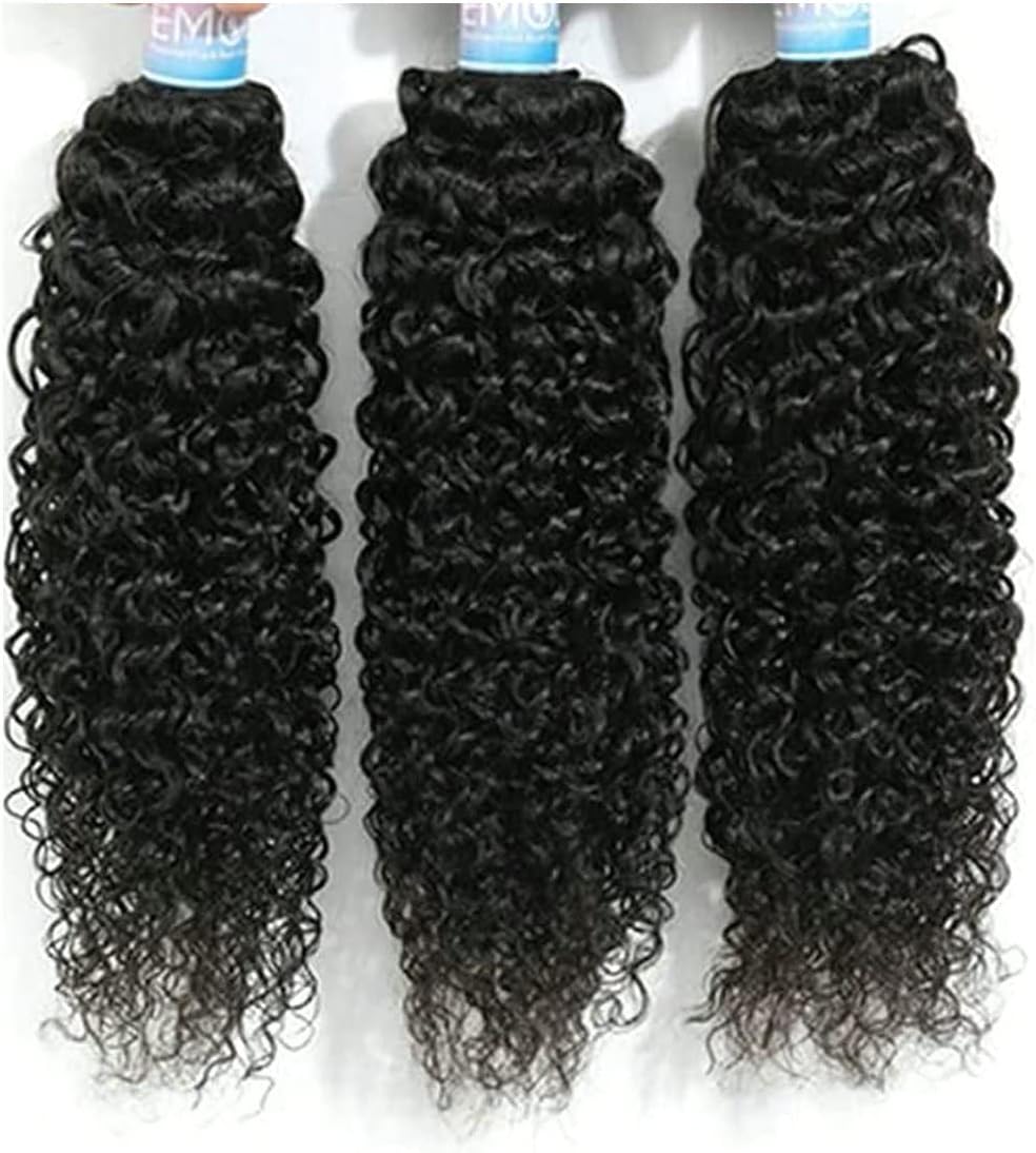 Amazon.com : Kinky Curly Human Hair Bundles Thick Curly Weave Bundles ...