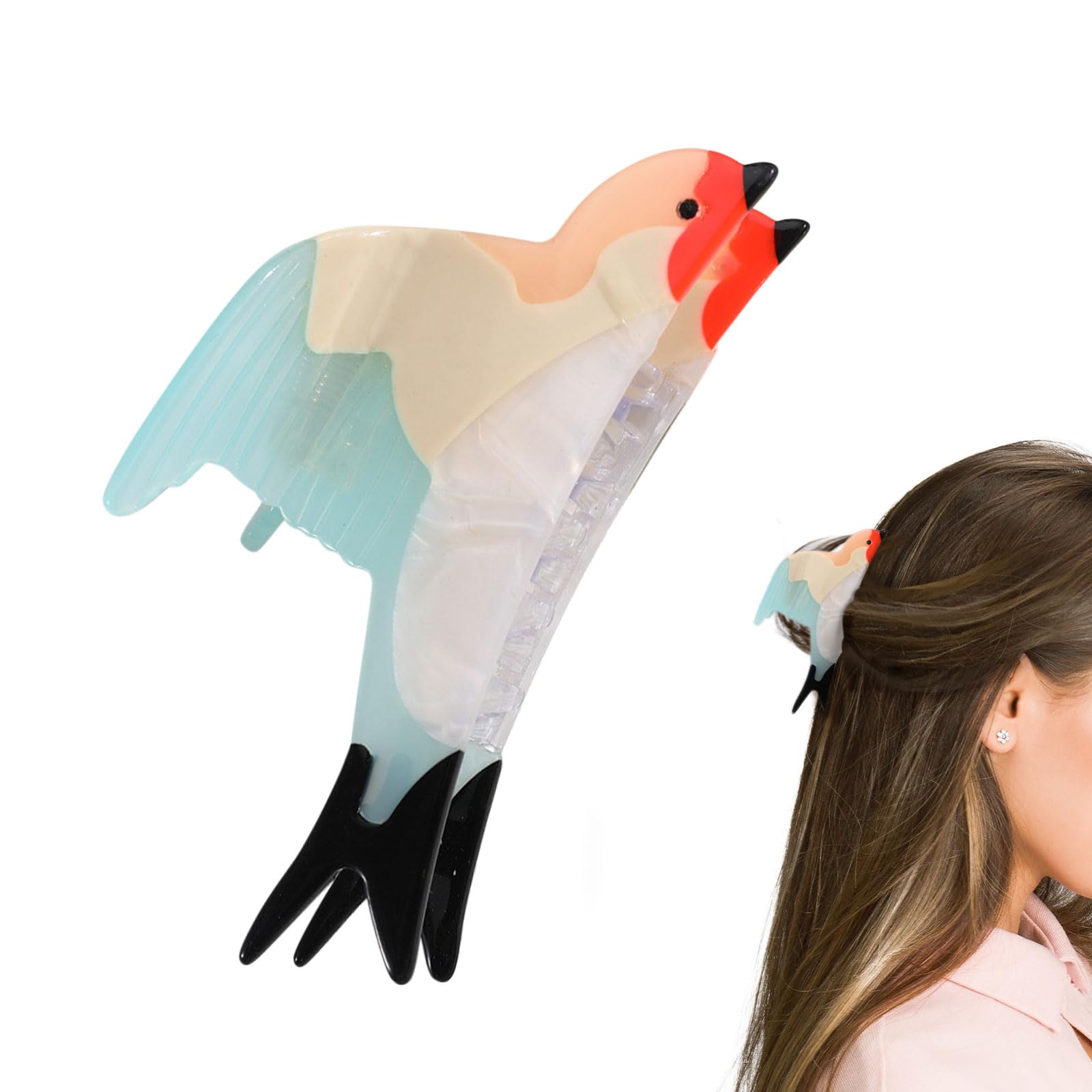 Amazon.com : Bird Claw Clip, Funky Bird Shaped Cellulose Acetate Claw ...