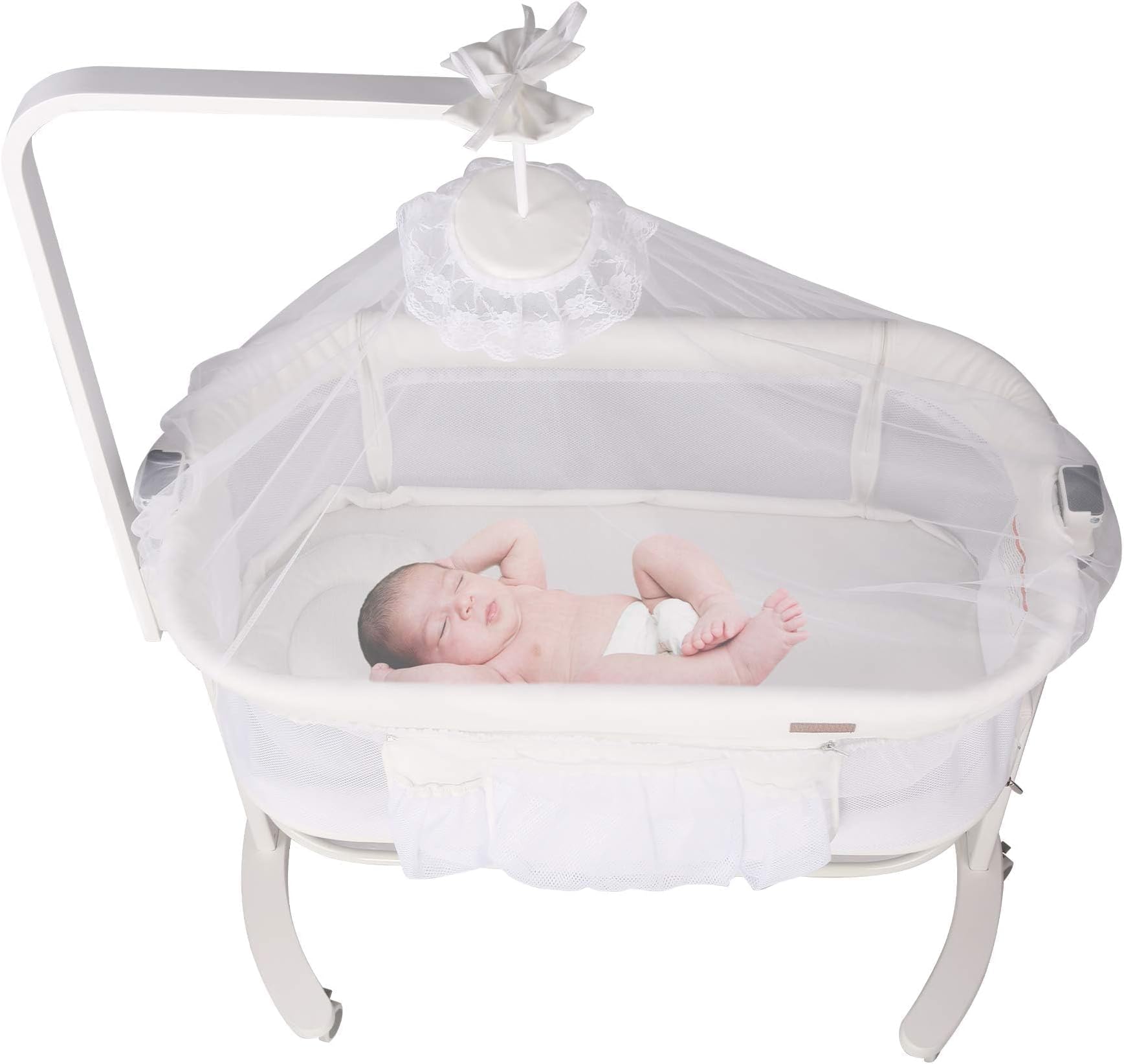 Amazon.com : Rocking Moses Basket Stand Natural : Bassinet Stand : Baby