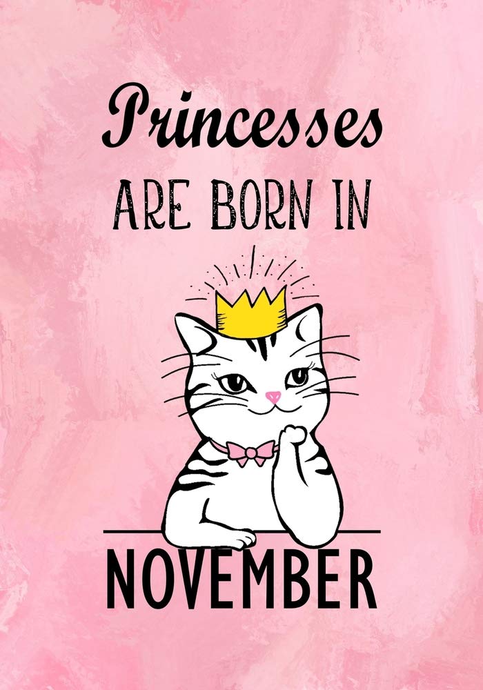 Princesses Are Born In November: Pink Marble Journal, Princes Cat Diary ...