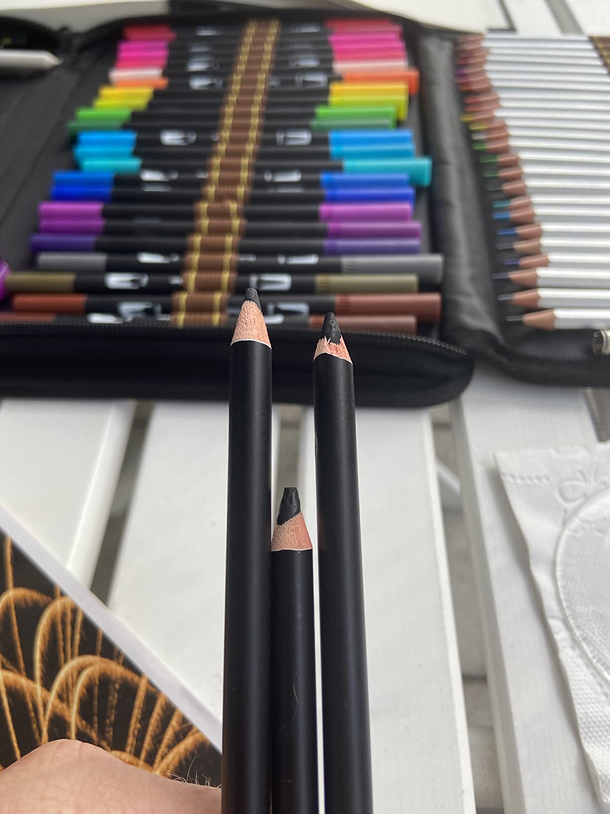 24 Malstifte Dual Tip Pinselstifte,Filzstifte mit 36 Buntstifte ...