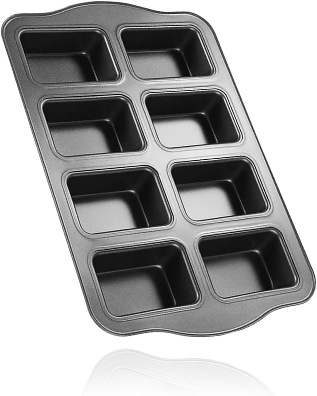 Amazon.com: Mini Loaf Pans 8-Cavity Non-Stick Carbon Steel Brownie Pan ...