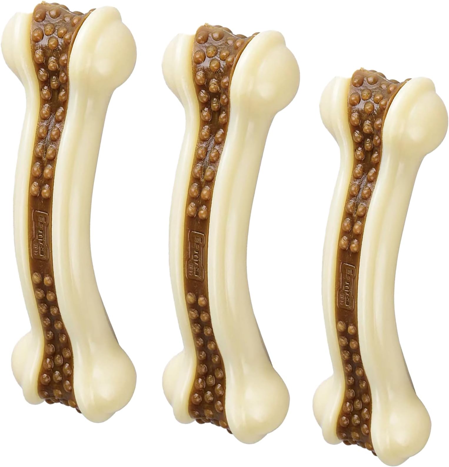 Pet Supplies : BETTEPROD Dog Bones Chew Toys for Aggressive Chewers, 3 ...