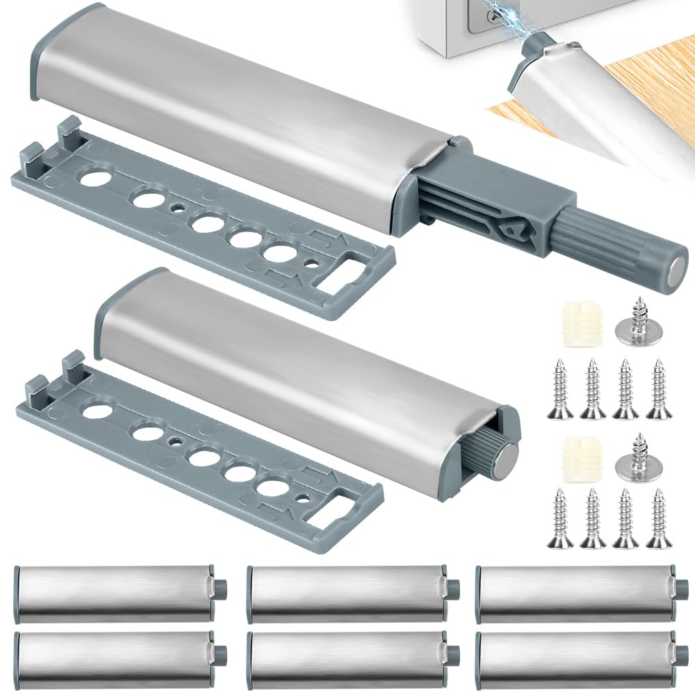 Push to Open Door Catches, ADERTOS 8 Pack Push Open Catch Latch Release ...