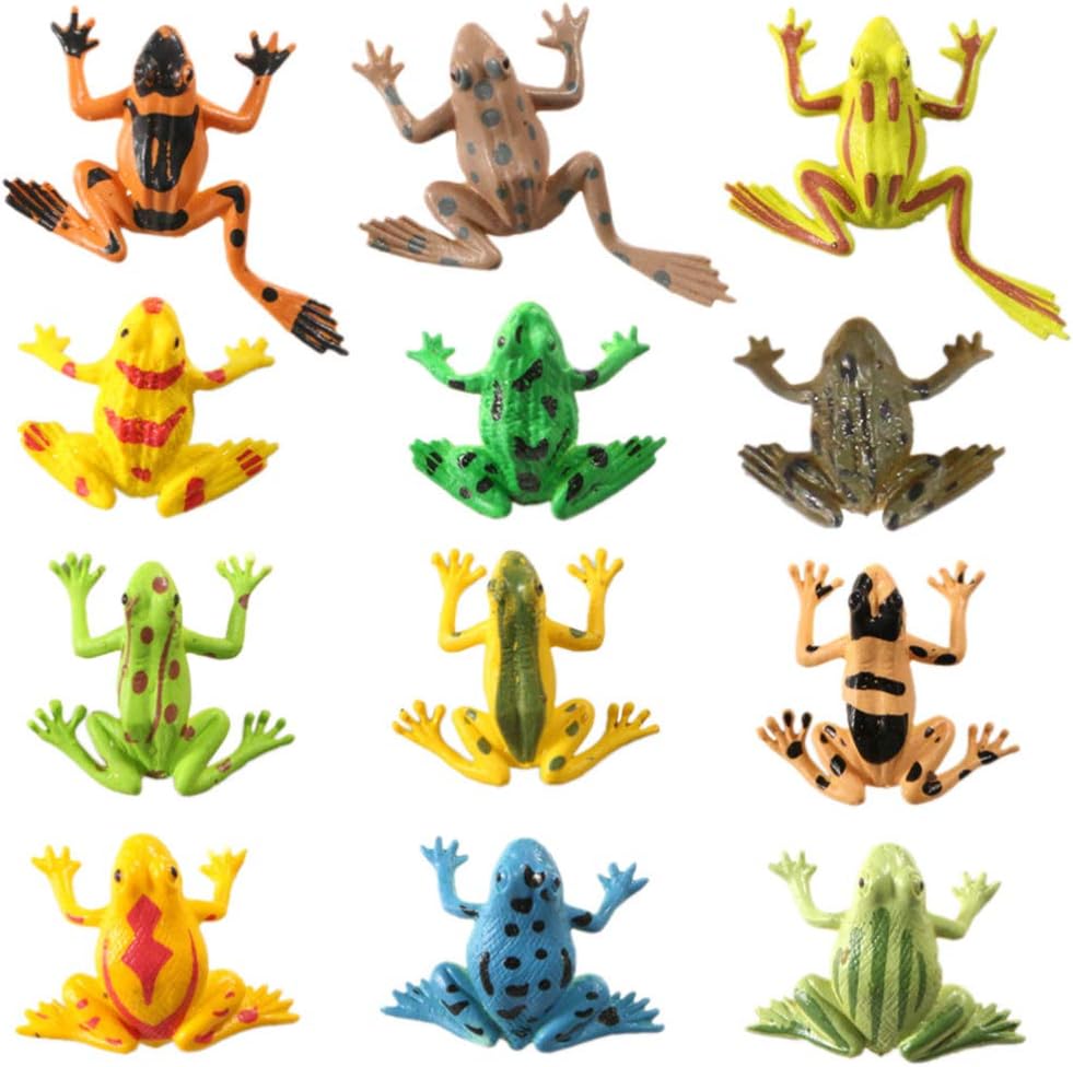 TOYANDONA 100 Pcs Novelty Plastic Jumping Frogs Action Figures Frog ...