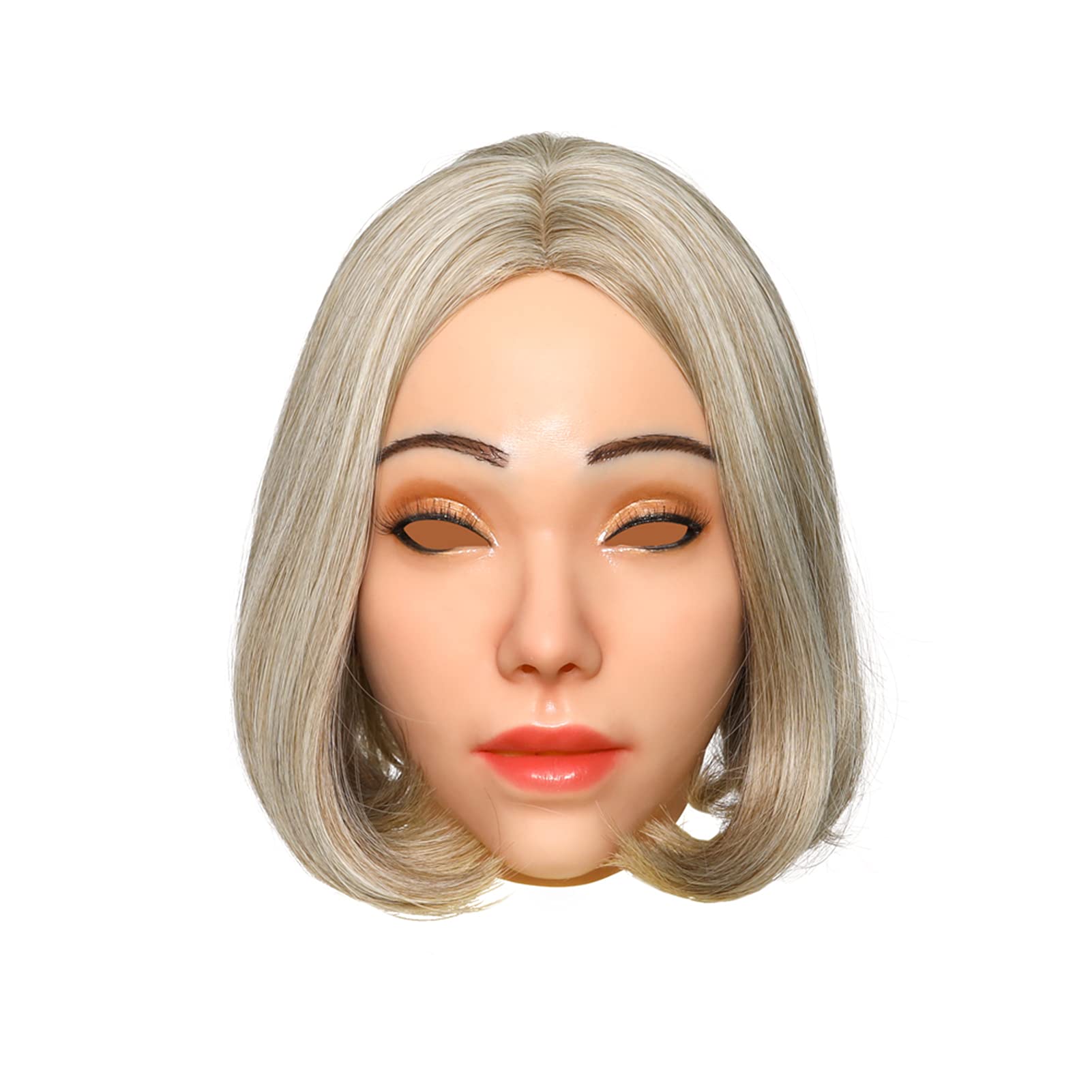 Buy Realistic Female Silicone Face Handmade Head Costume for ...