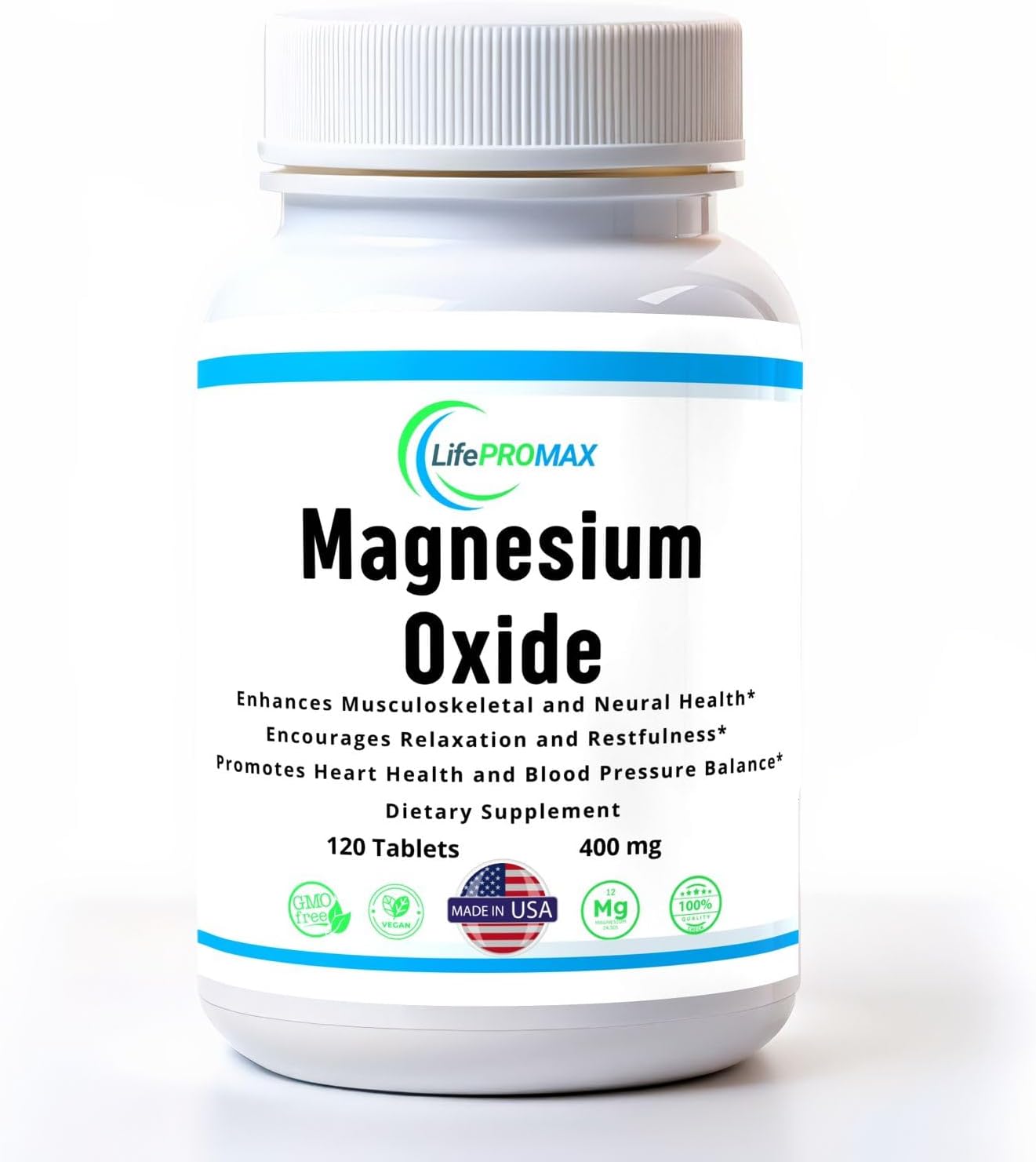 Amazon.com: Magnesium 400mg [High Potency] Supplement – Magnesium Oxide ...