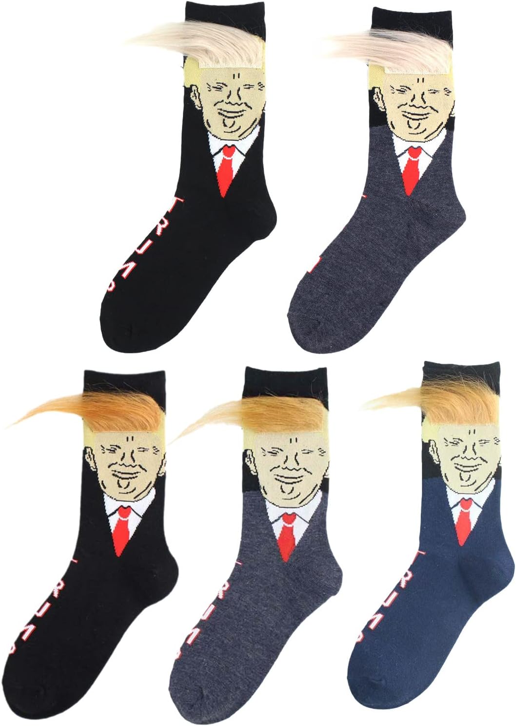 Amazon.com: Forone 5 Pairs Funny Trump Socks, Mens Novelty President ...