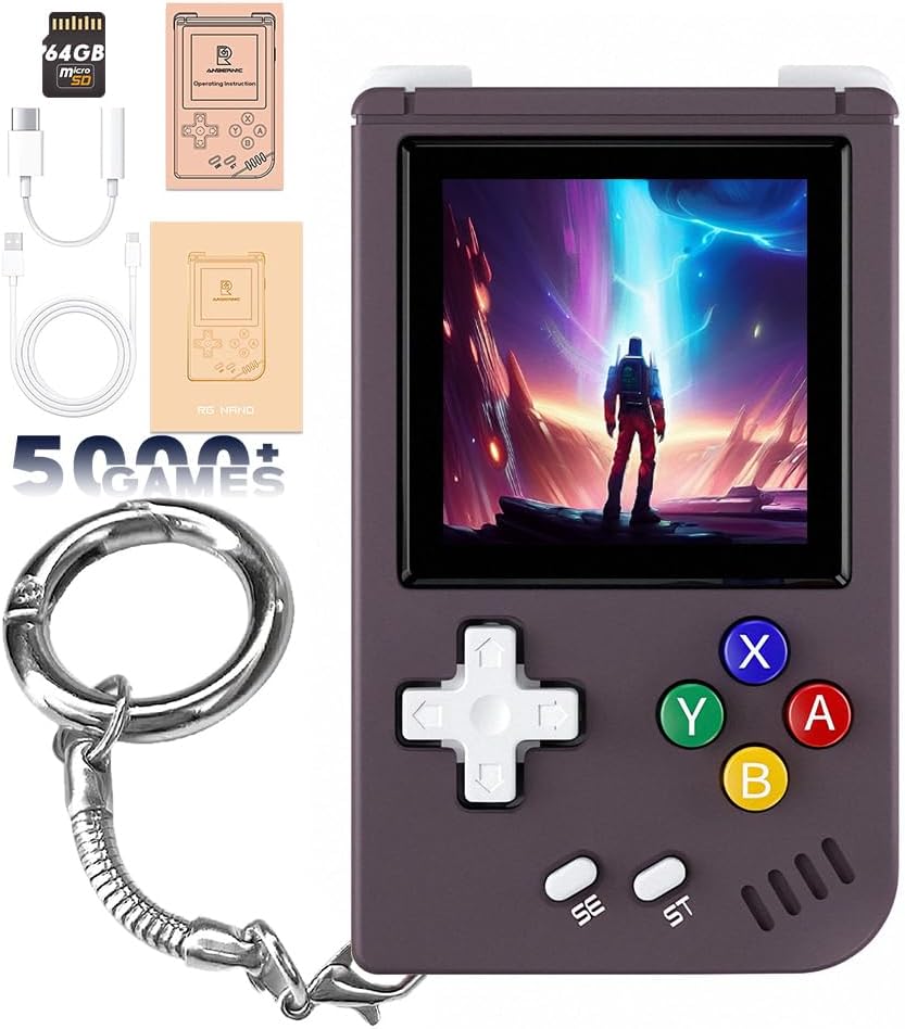 Amazon.com: RG Nano Handheld Game Console Portable Retro Video Games ...