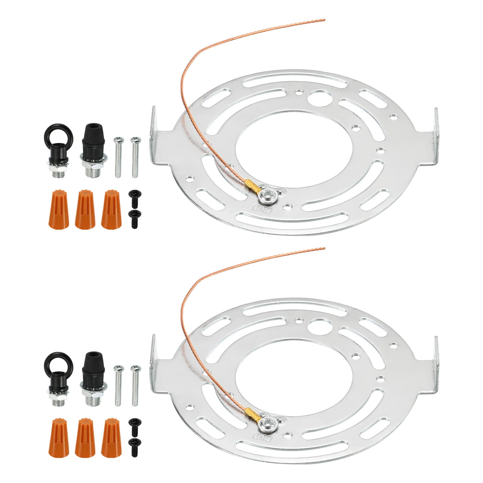 PATIKIL 115mm Round Ceiling Light Plate Kit, 2 Set Light Fixture ...